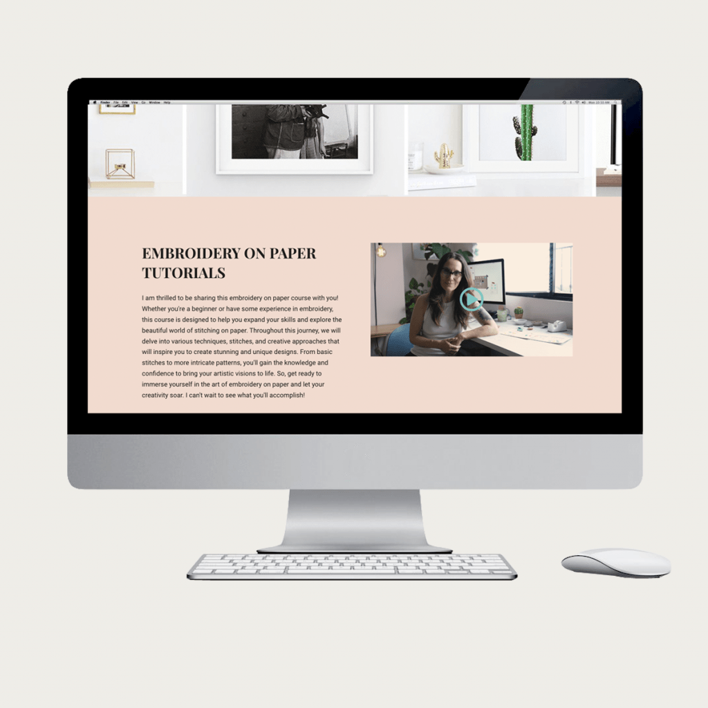 Basic skill embroidery on paper course – Borde by Katia