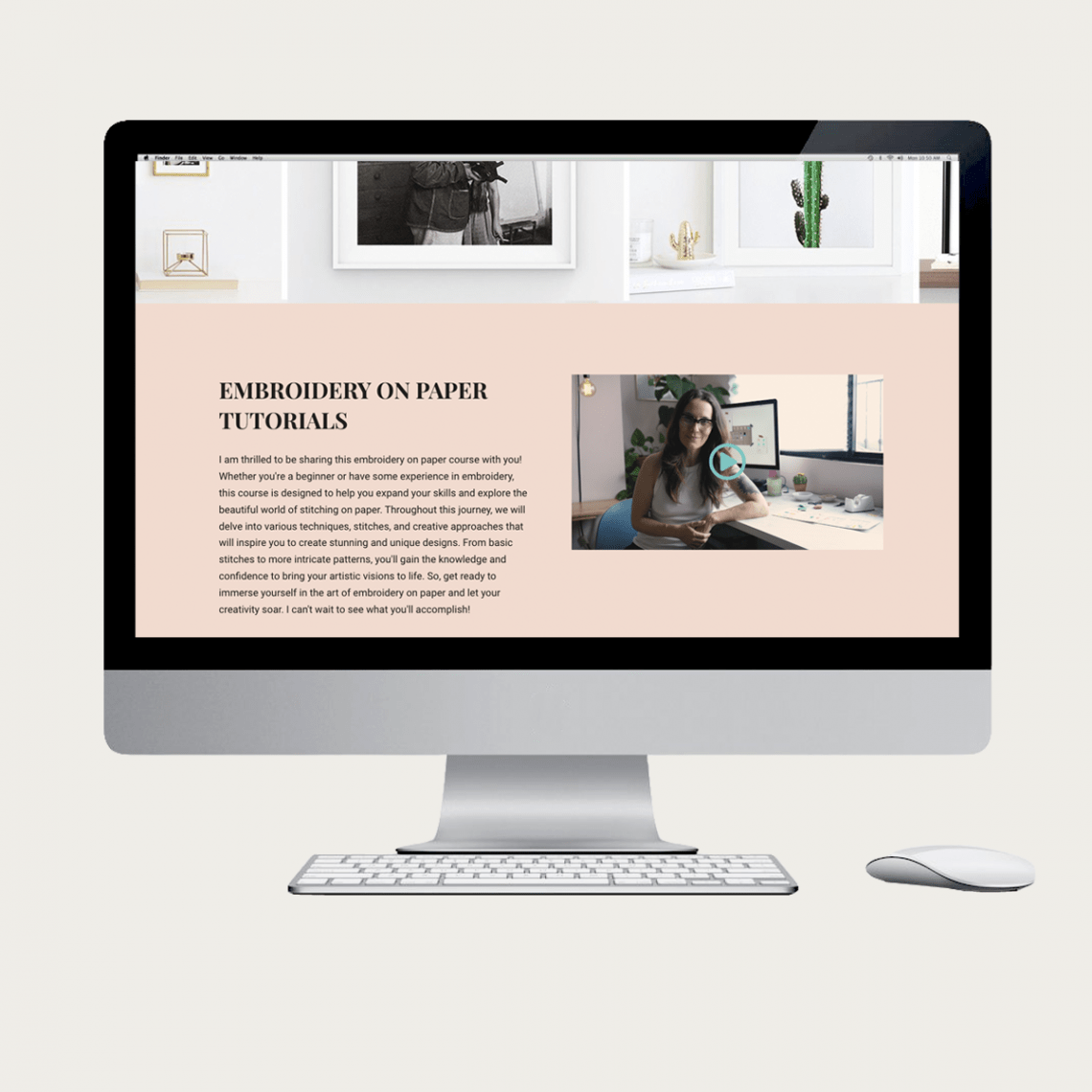 Basic skill embroidery on paper course – Borde by Katia