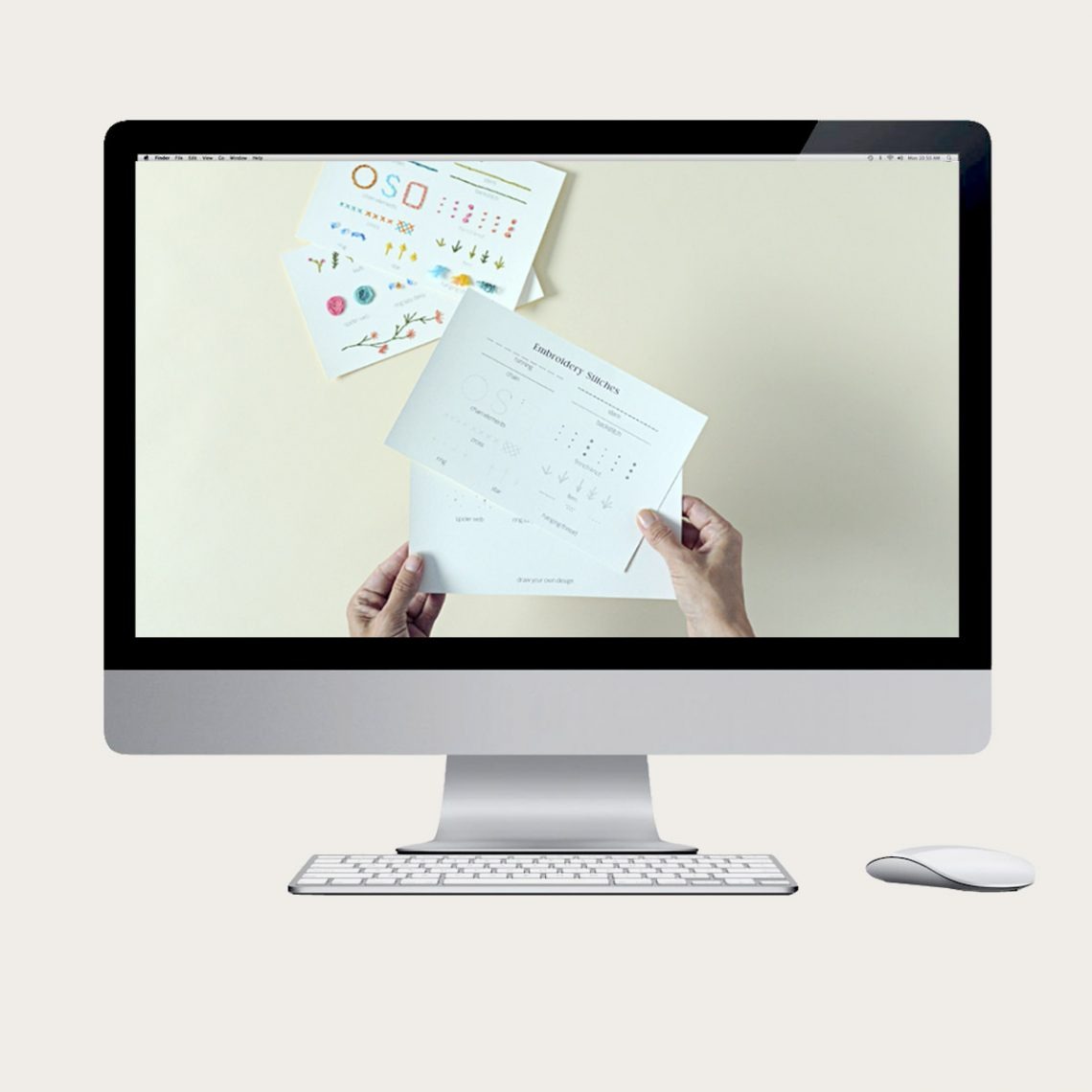 Basic skill embroidery on paper course – Borde by Katia