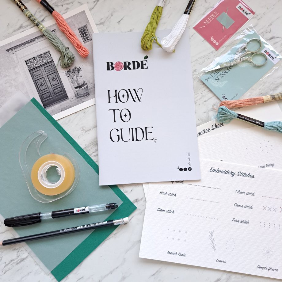 Basic skill embroidery on paper course – Borde by Katia